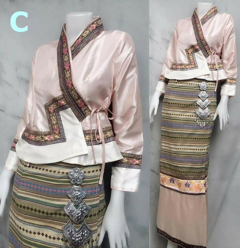 Set of Thai Traditional Vintage Sabai Shirt & Pants - Etsy