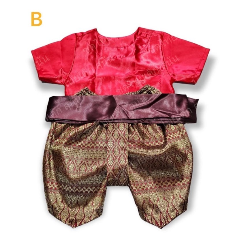 Set of Thai Traditional Vintage Sabai Shirt & Pants With - Etsy