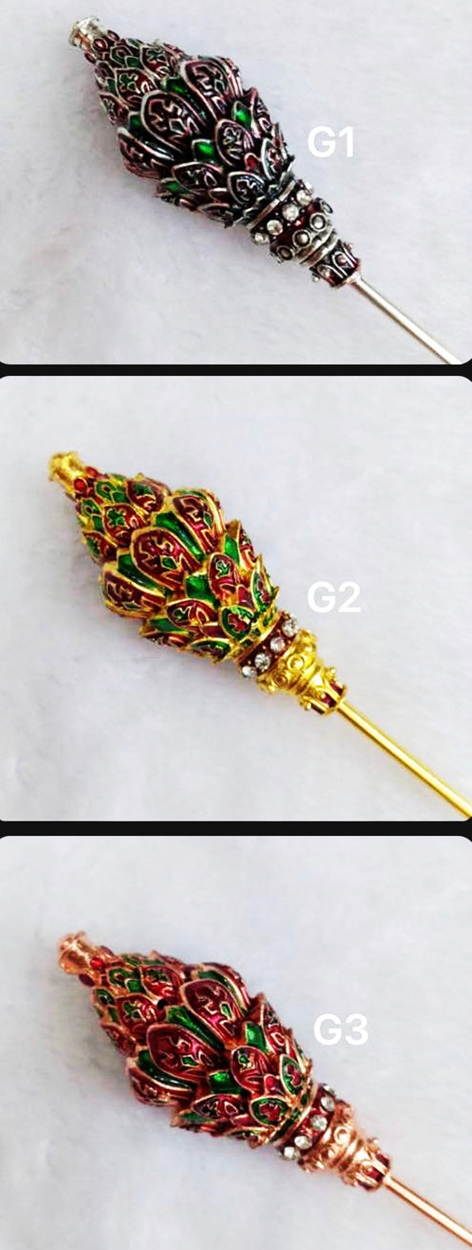 Hair Pin Thai Accessories for Thai Costume, Thailand Ancient Design ...