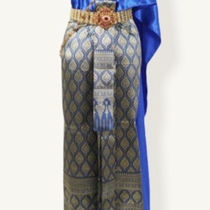 Set of Thai Traditional Vintage Sabai shirt & skirt Thai dance | Etsy