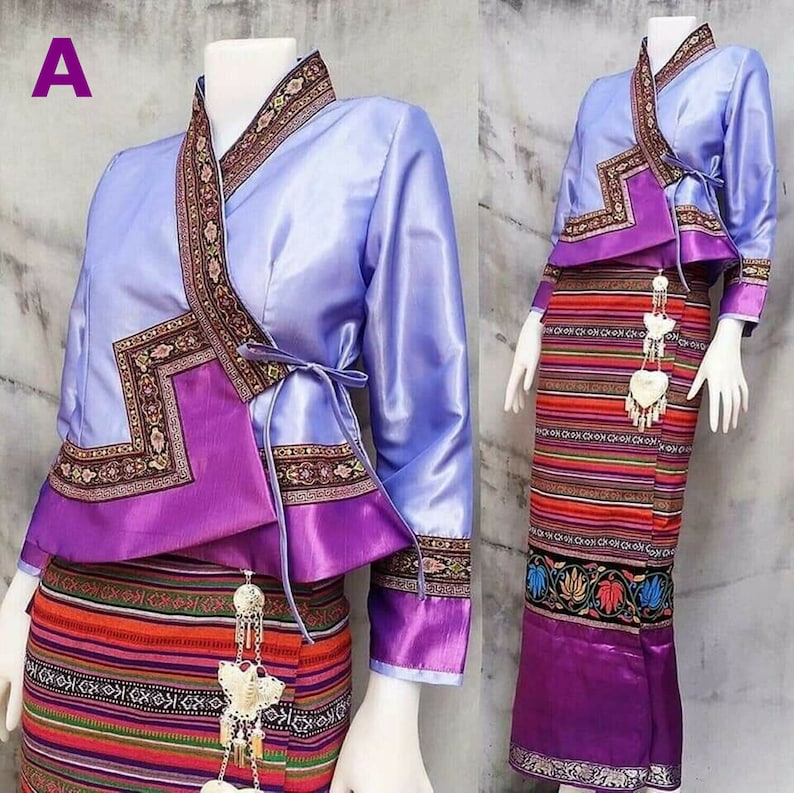 Set of Thai Traditional Vintage Sabai Shirt & Pants - Etsy