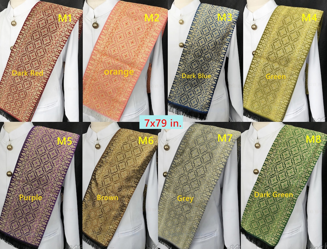 Thai-lao Shoulders Tradition Cloth Waist Band,sash Pabiang Shawl /sabai ...