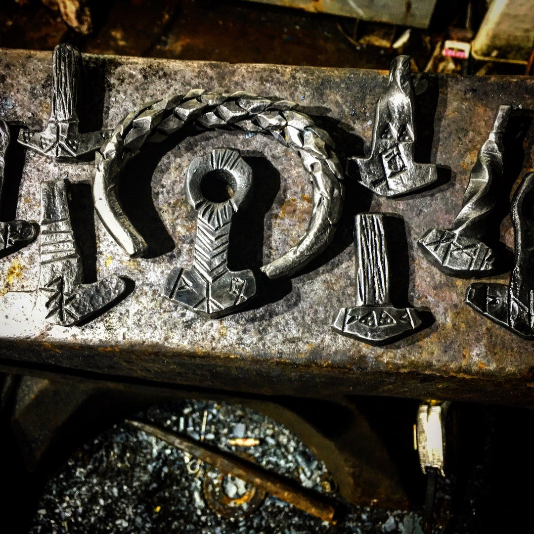 Hand Forged, Blacksmith Made Mjolnir (thor's Hammer) Pendant. - Etsy