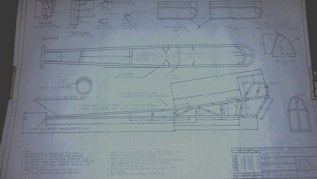 1960'S Slingshot Dragster Blueprint Fed Nostaglia Chassis Ratrod - Etsy