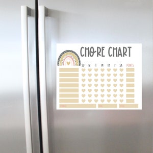 Rainbow Daily Chore Chart Kids Daily Responsibilities Chart - Etsy