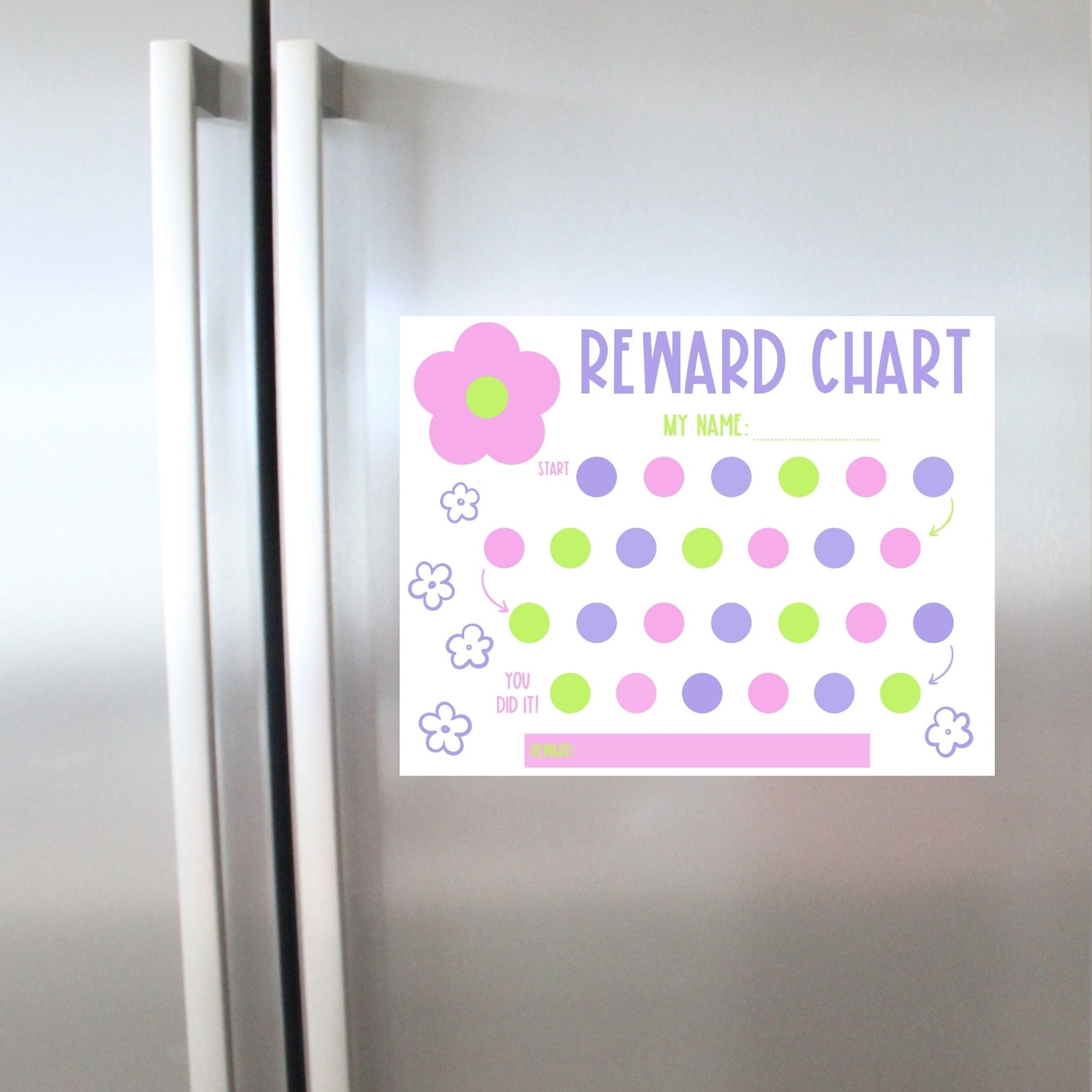 Flower Reward Chart, Toddler Reward Chart, Flower Potty Training Chart ...