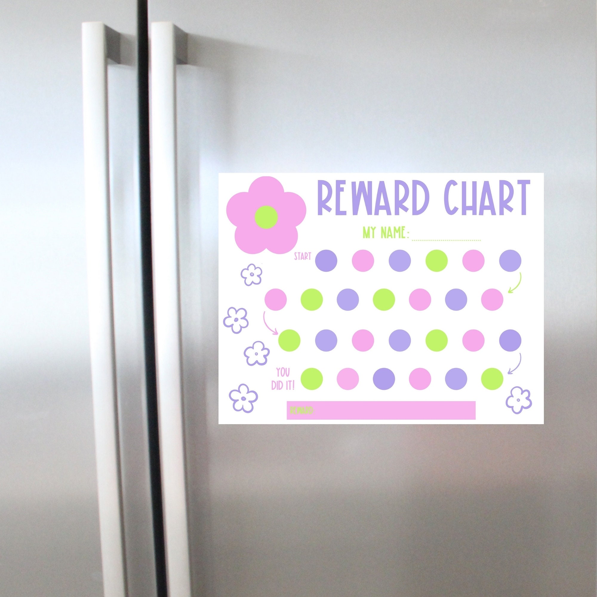 Flower Reward Chart, Toddler Reward Chart, Flower Potty Training Chart ...