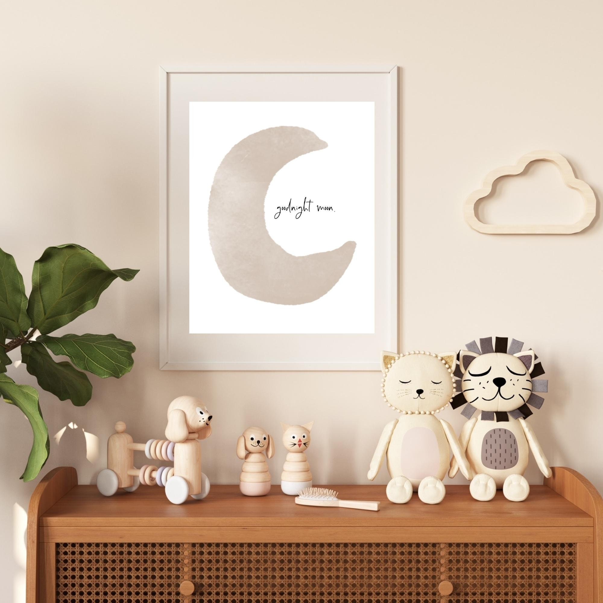 Goodnight Moon, Good Night Moon Print, Moon Nursery Printable, Neutral ...