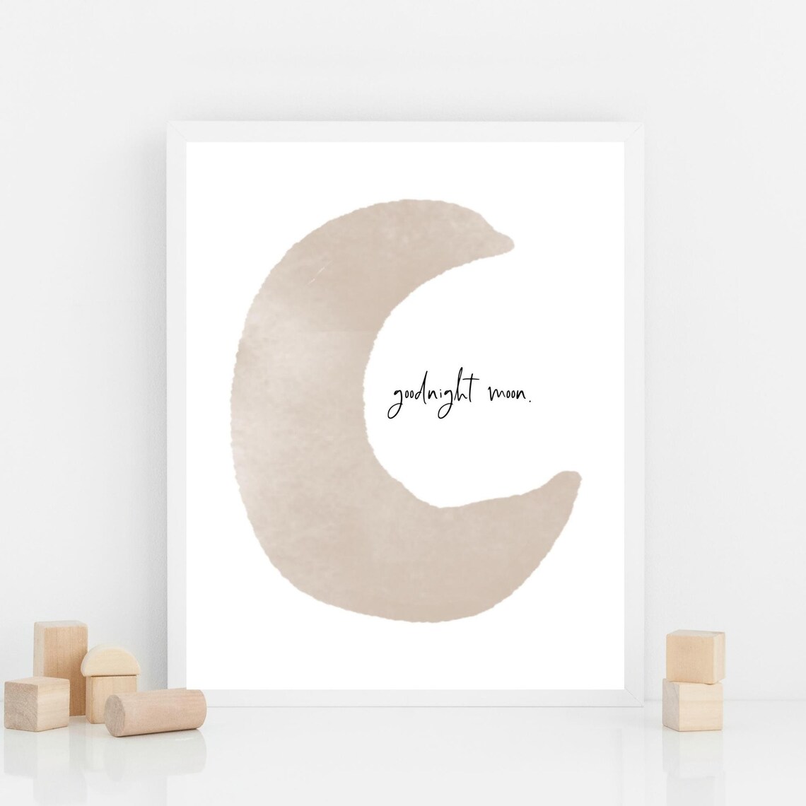 Goodnight Moon, Good Night Moon Print, Moon Nursery Printable, Neutral ...