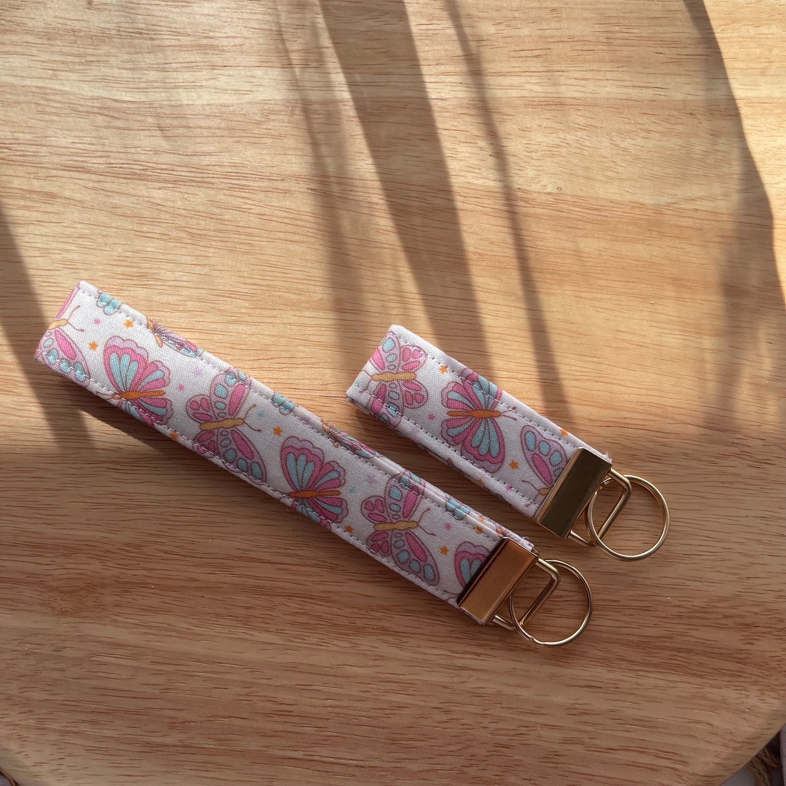 Summer Butterfly Key Fob Fabric Wristlet Key Chain Wristlet, Soft Girl ...