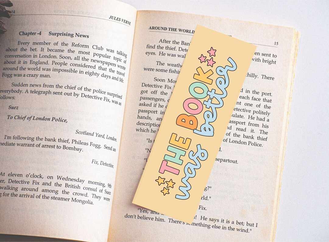 The Book Was Better Bookmark, Laminated Bookmark - Etsy