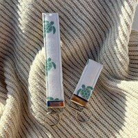 Summer Butterfly Key Fob Fabric Wristlet Key Chain Wrist Lanyard, Soft ...