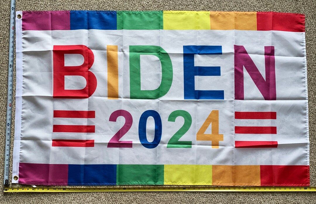 Joe Biden Flag FREE SHIPPING Rainbow 2024 Equality Peace Love - Etsy