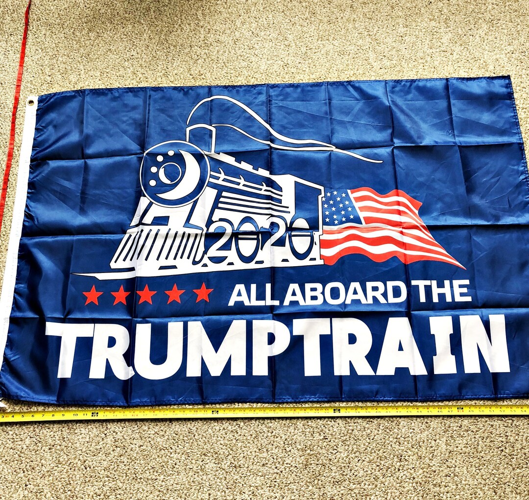Donald Trump FREE SHIPPING 3x5' Flag Blue Trump Train Make America ...