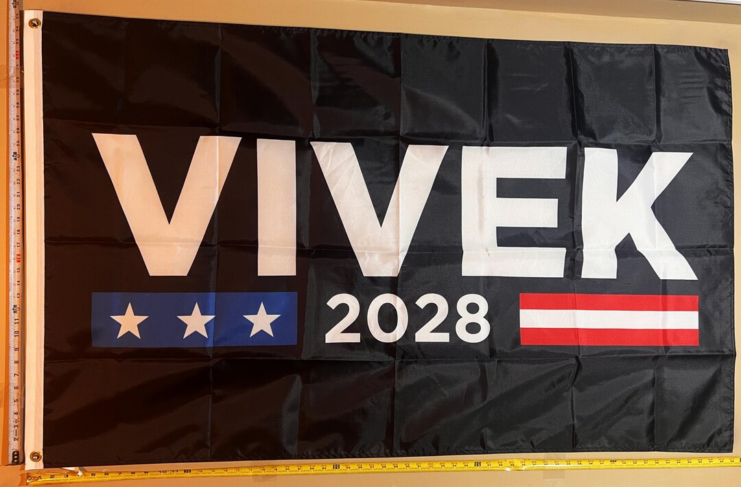 Vivek Rumaswamy 2028 Flag FREE SHIPPING 3 Man Cave Beer Trump Tucker ...