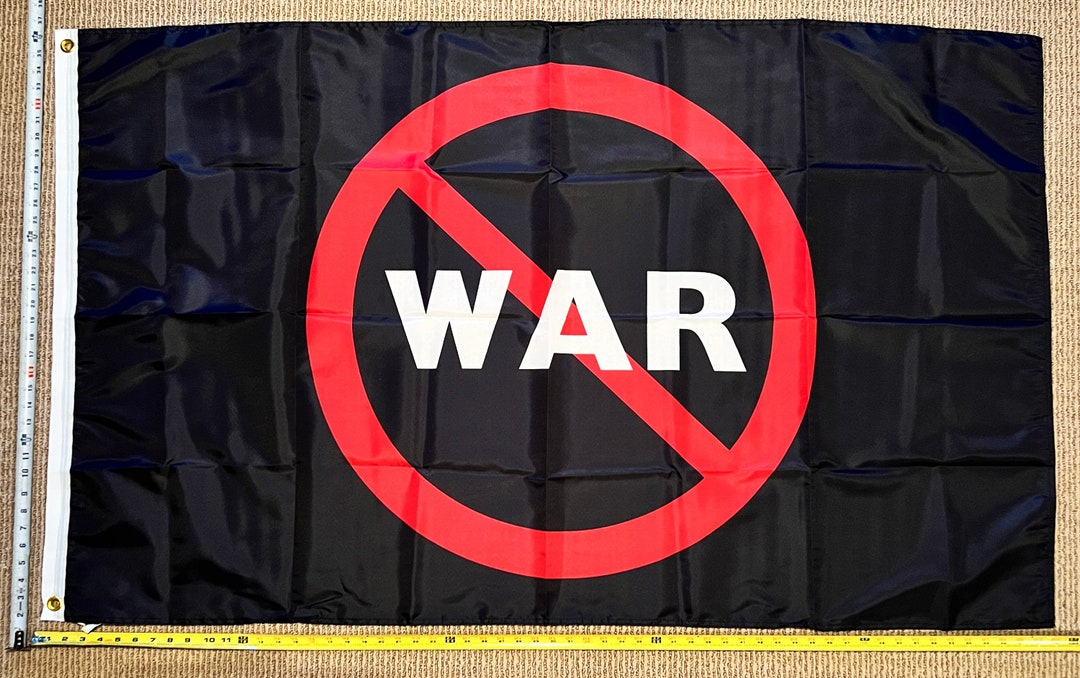 Anti War Flag FREE SHIPPING War X Out Peace Not War B Save America Flag ...