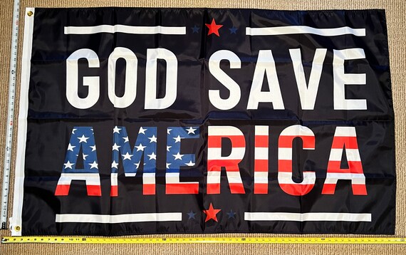 Jesus Flag FREE SHIPPING God Save America Black Usa Letters - Etsy