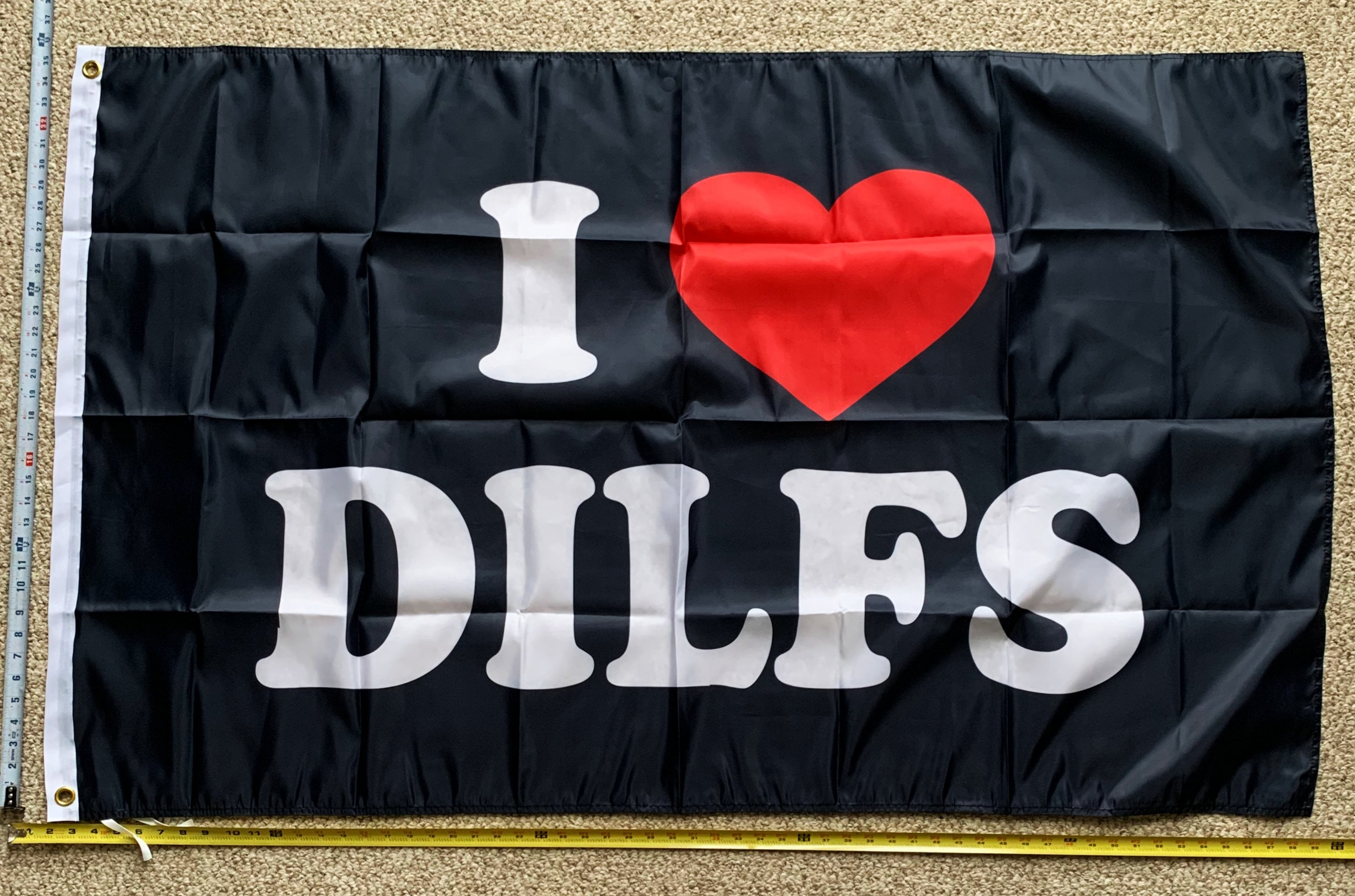 DILF Flag FREE SHIPPING I Heart Dilfs Black Mom Dad Bod | Etsy Australia