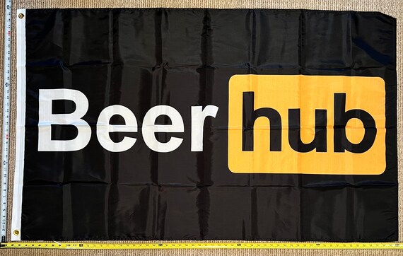 BEER Flag FREE SHIPPING Beer Hub Black Party Drinking Busch - Etsy