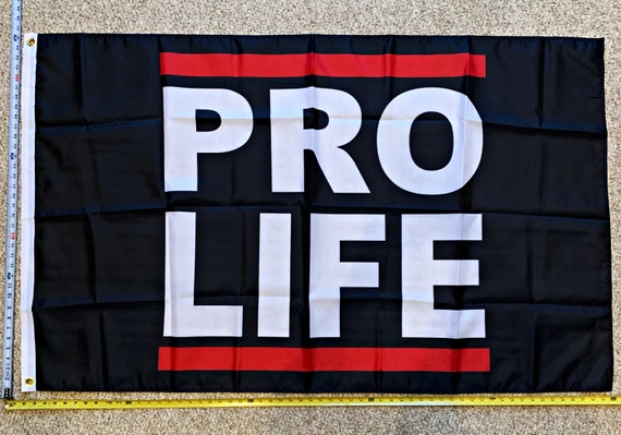 Pro Life Flag FREE SHIPPING Vote Pro Life Red Bar USA Unborn | Etsy