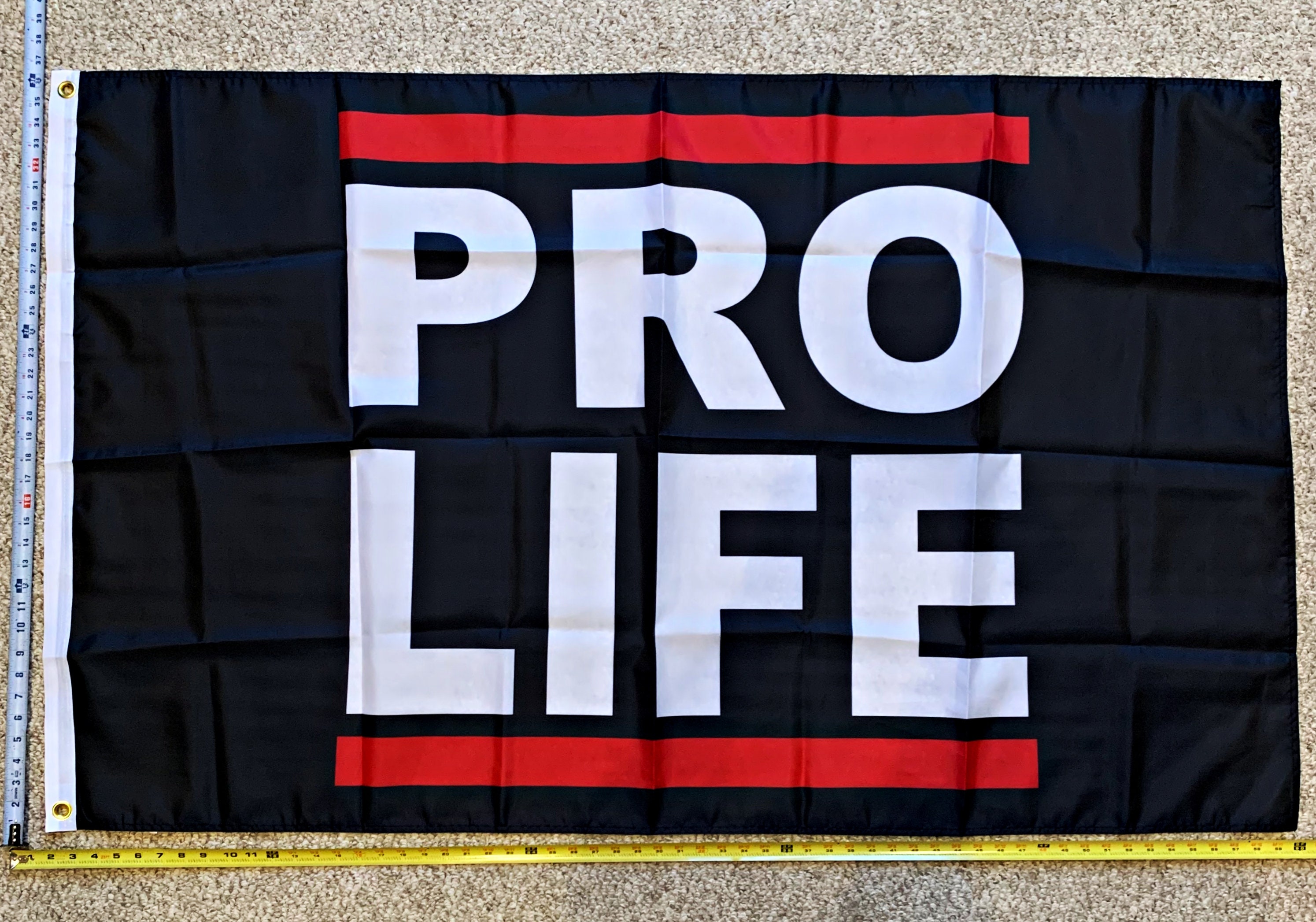 Pro Life Flag FREE SHIPPING Vote Pro Life Red Bar USA Unborn | Etsy