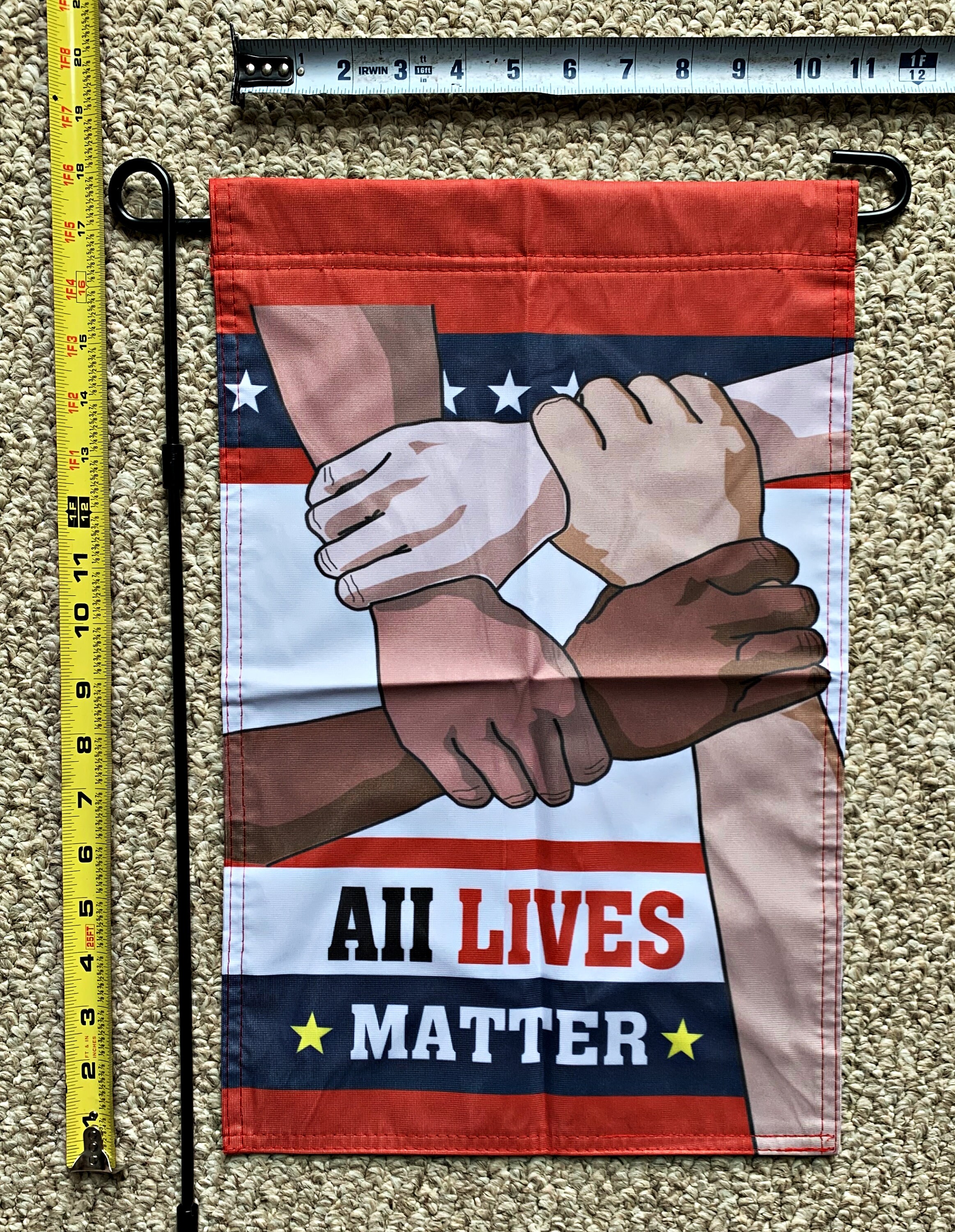 All Lives Matter Garden Flag FREE SHIPPING Hands USA Equality | Etsy