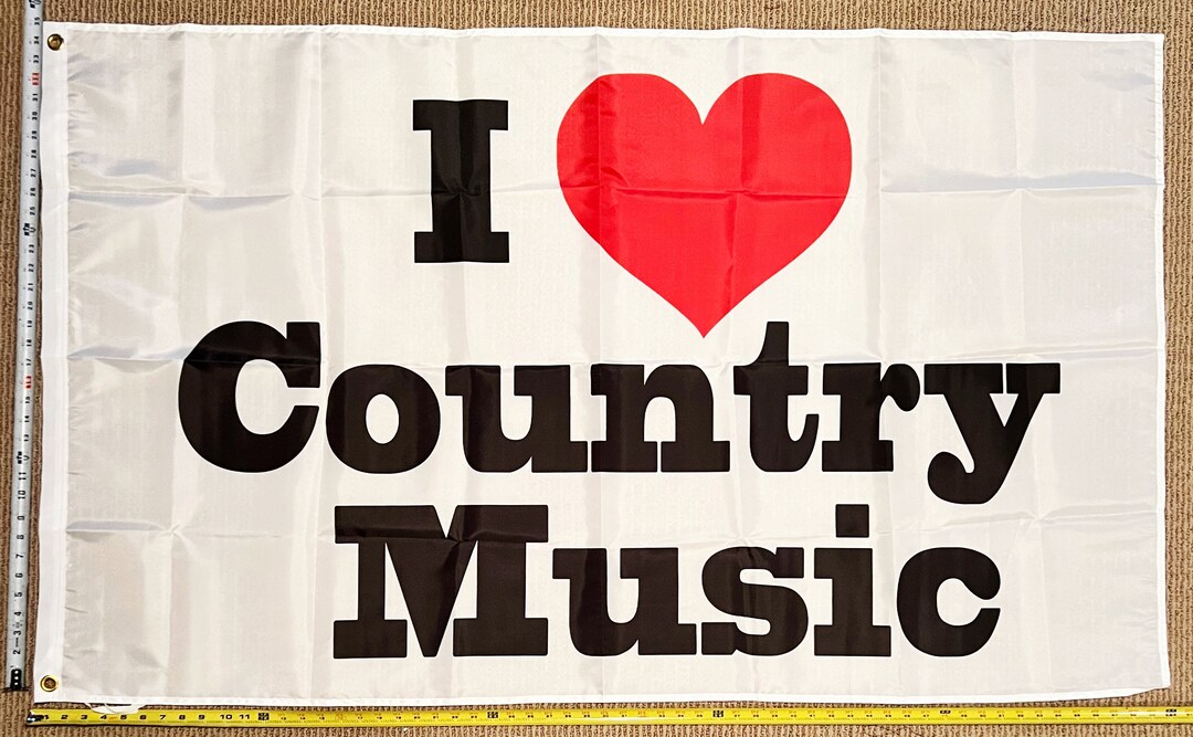 Country Music Flag FREE SHIPPING I Heart Country Music W Childers Byran ...