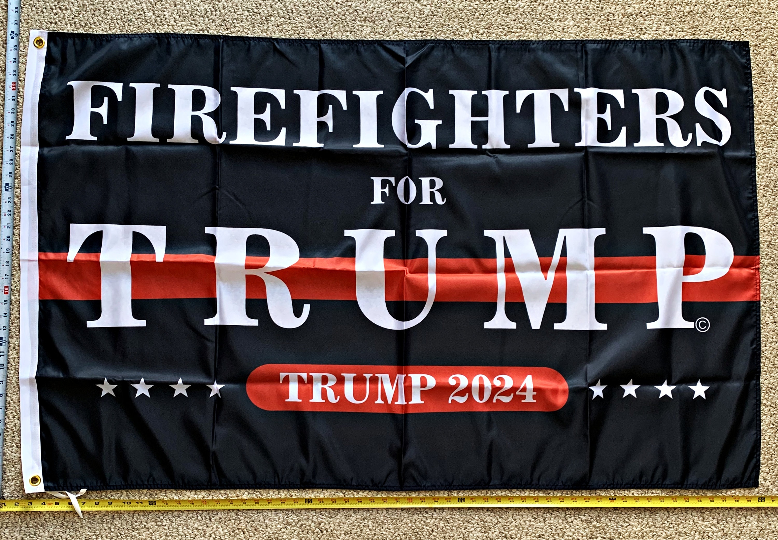 Donald Trump Flag FREE SHIPPING Firefighters for Trump 2024 Law ...