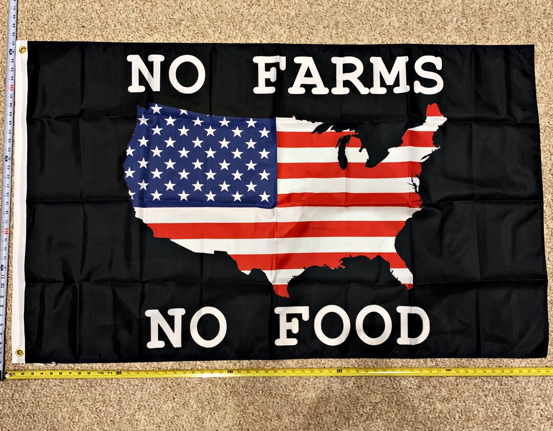 Donald Trump Flag FREE SHIPPING Maga No Farms No Food Veterans USA 2024 ...