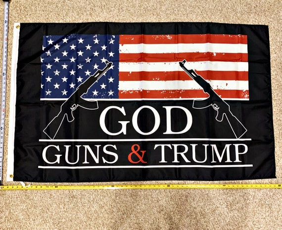 Donald Trump Flag FREE SHIPPING God Guns & Trump Sign Poster - Etsy