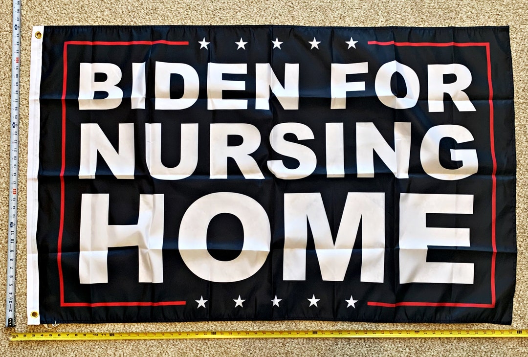 Donald Trump Flag FREE SHIPPING Biden for Nursing Home Desantis 2024 ...