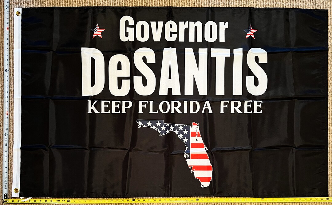 Ron Desantis Flag FREE SHIPPING Keep Florida Free Black Governor Re ...