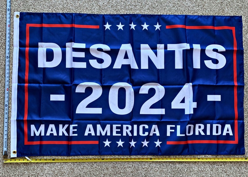 Ron Desantis Flag FREE SHIPPING Don Jr 2024 Ivanka Make America Florida ...