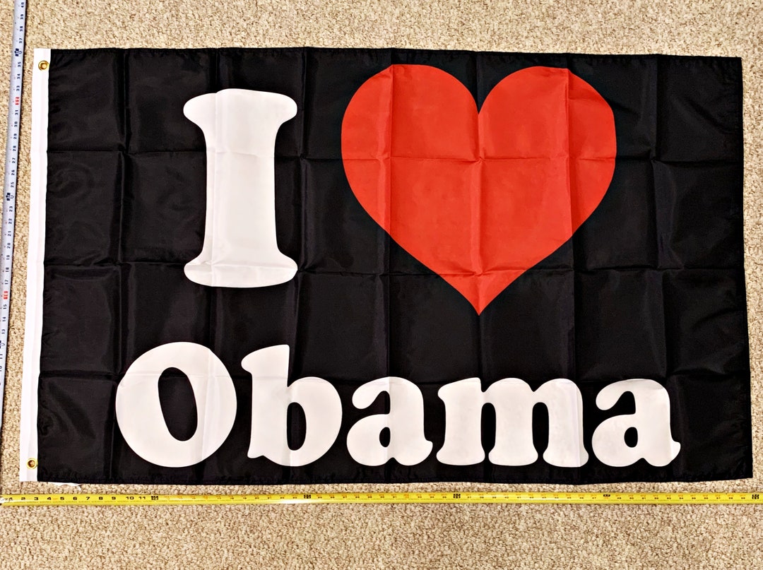 Barack Obama Flag FREE SHIPPING I Heart Obama Biden Poster Sign 3x5' - Etsy
