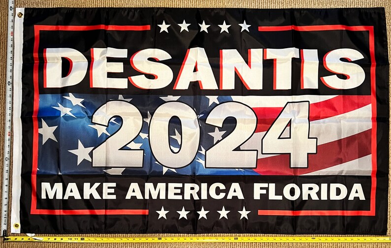 Ron Desantis Flag FREE SHIPPING Desantis 2024 Usa Mid Governor Re-elect ...