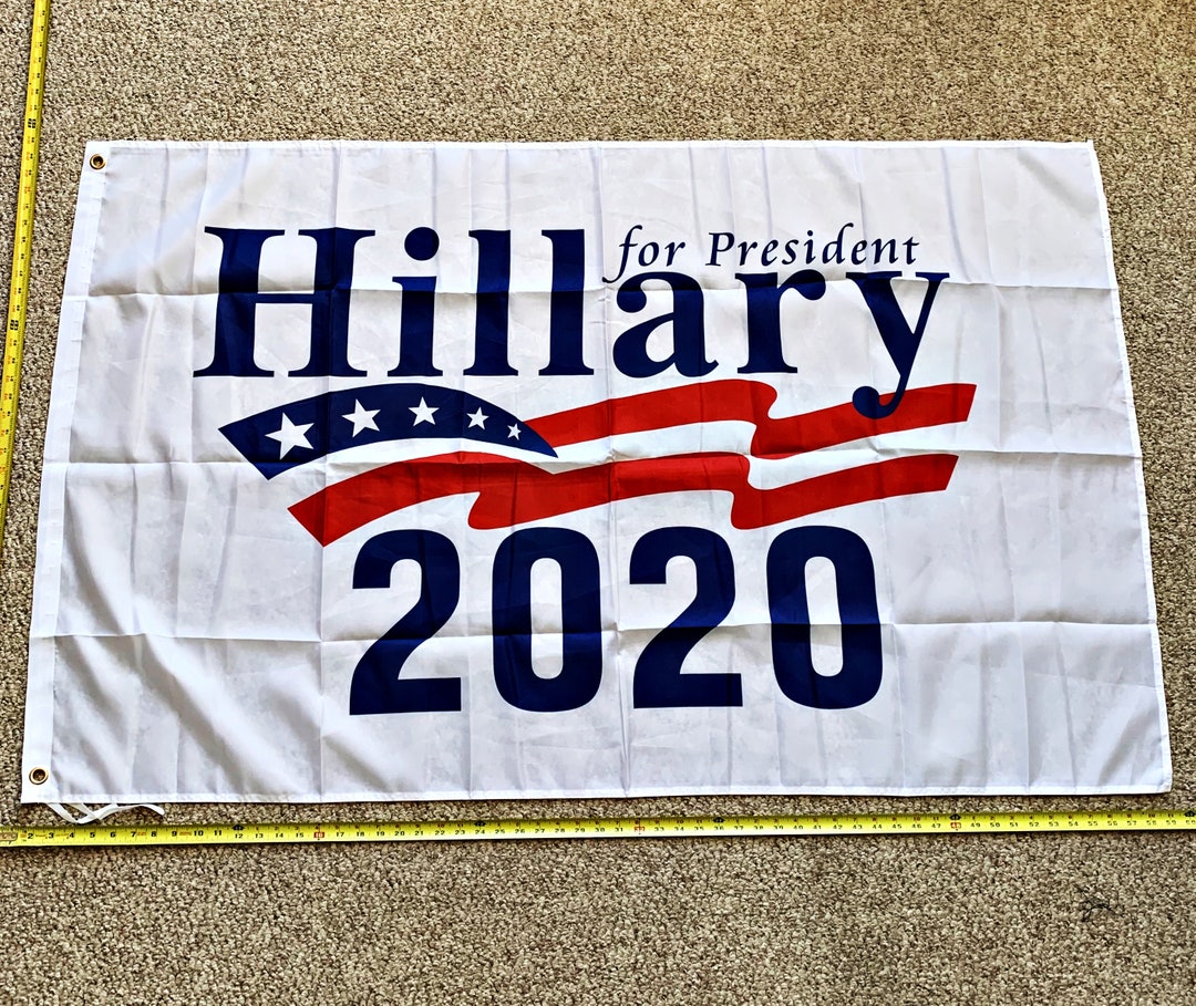 Hillary Clinton Flag FREE SHIPPING White 2020 Biden Poster - Etsy