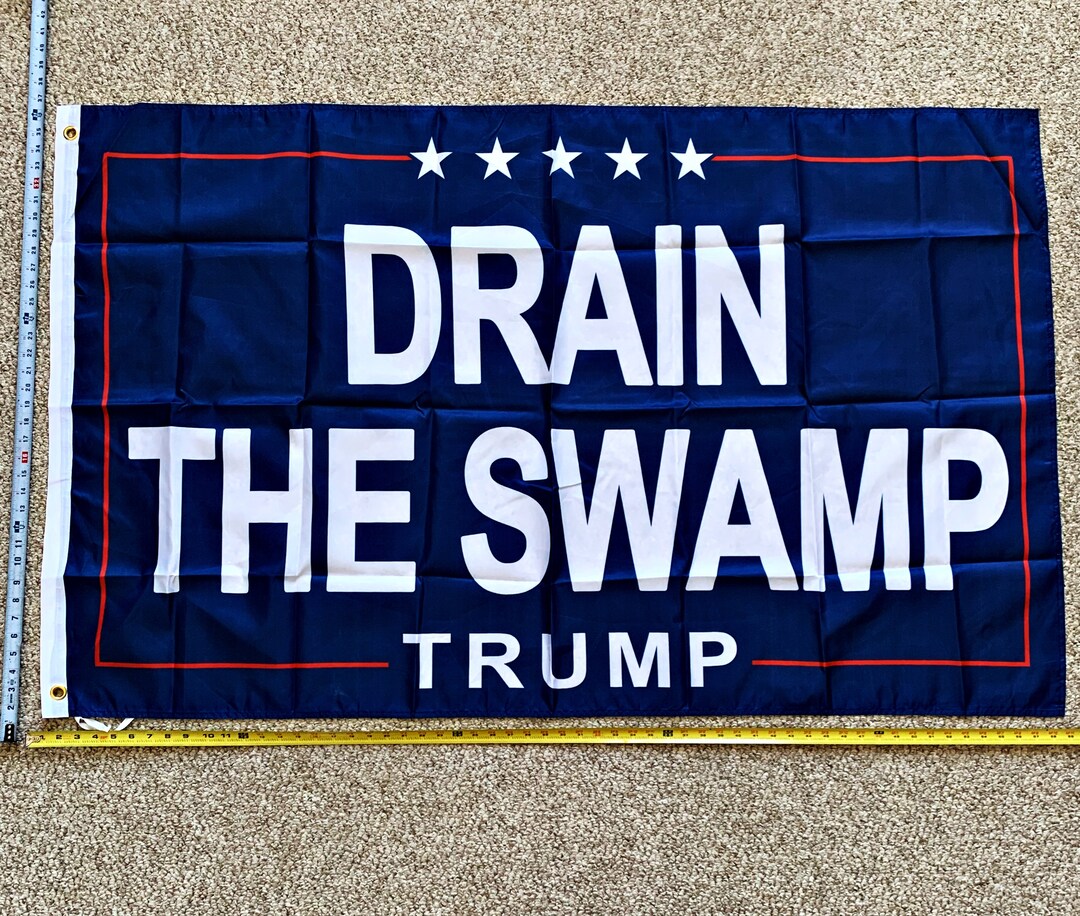 Donald Trump Flag FREE SHIPPING Drain the Swamp 2020 Sign Poster 3x5 ...