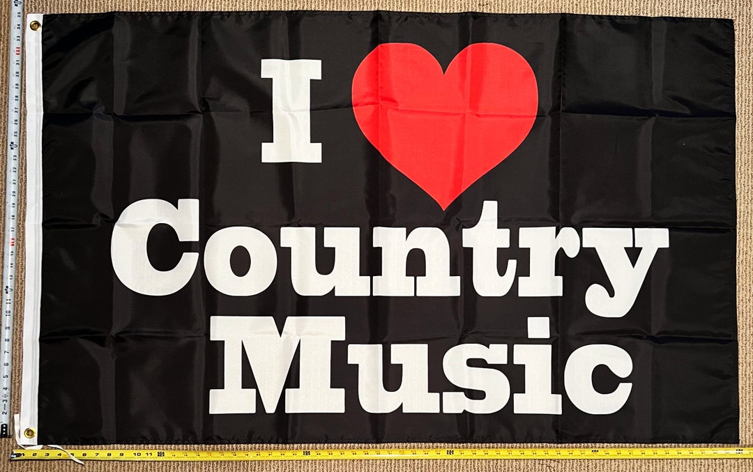 Country Music Flag FREE SHIPPING I Heart Country Music B Childers Byran ...