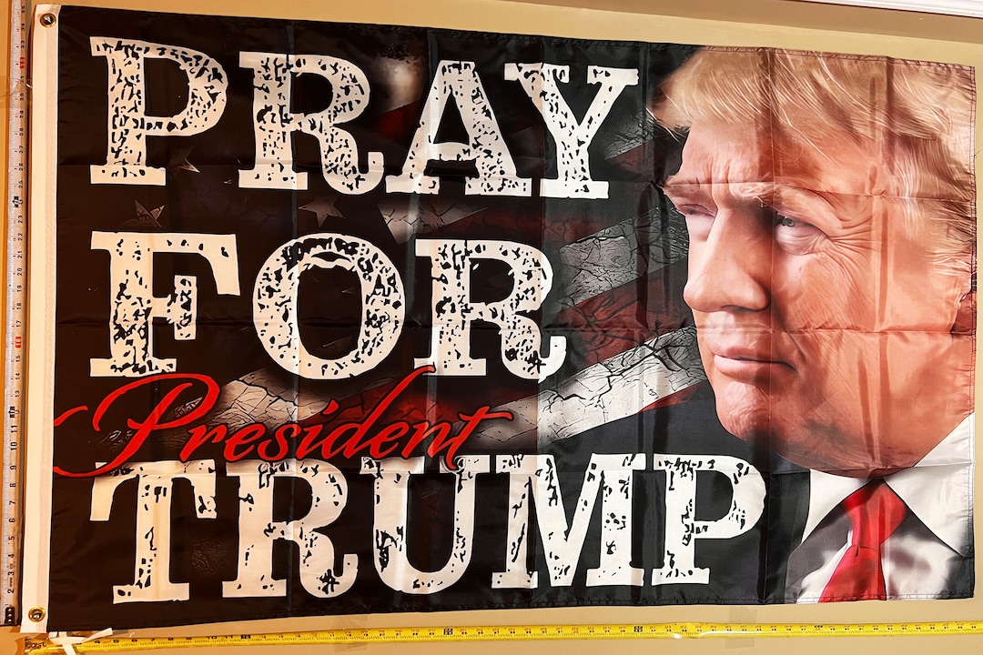 Donald Trump Flag FREE SHIPPING Pray for Trump Jesus Freedom Dorm Room ...