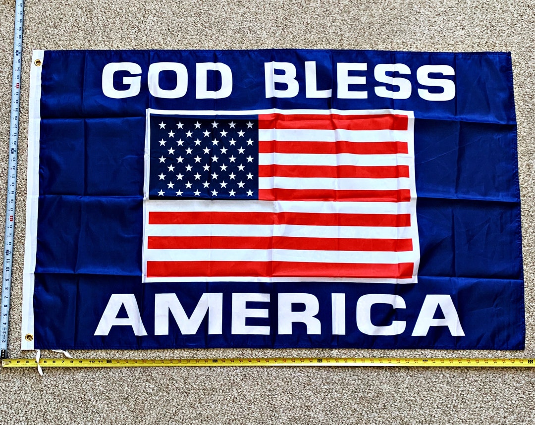 God Bless America Flag FREE SHIPPING Blue USA Army Navy Cops 2020 Sign ...