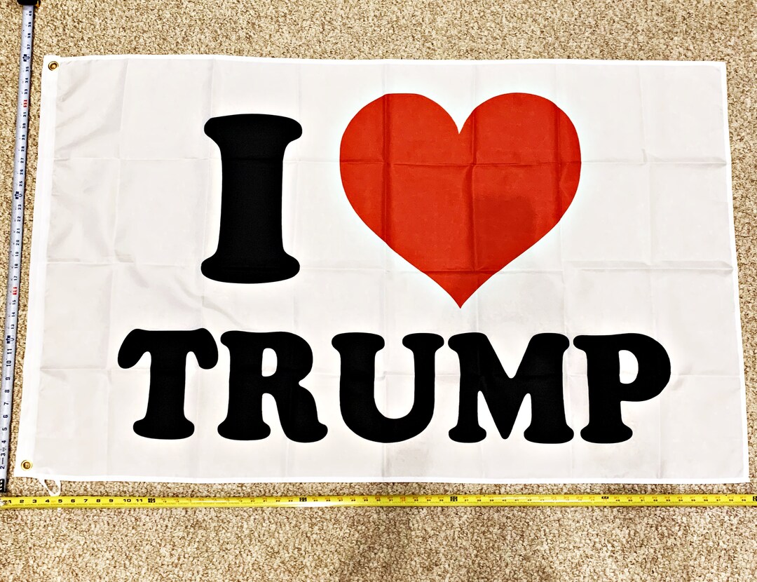 Donald Trump Flag FREE SHIPPING I Love Trump White Sign Poster 3x5' - Etsy
