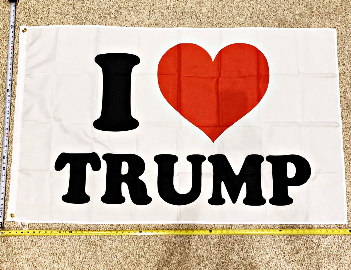 Donald Trump Flag FREE SHIPPING I Love Trump White Sign Poster 3x5' - Etsy