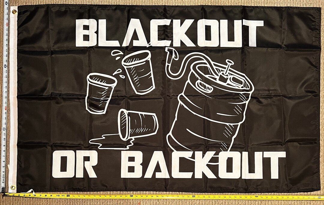 BEER Flag FREE SHIPPING Blackout Beer Pong American Dorm Room Man Cave ...