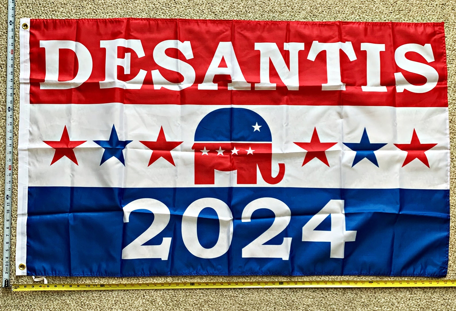 Ron Desantis Flag FREE SHIPPING Don Jr 2024 Ivanka Make America Florida ...