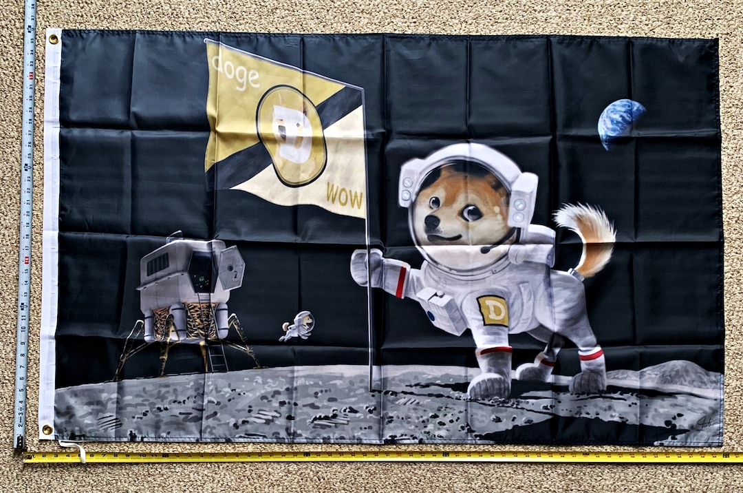 Dogecoin Flag FREE SHIPPING Bitcoin Dogecoin Space Flag Ethereum Btc ...