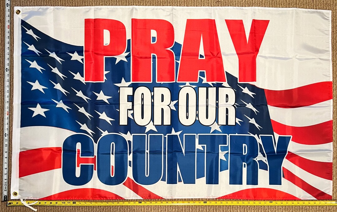 Donald Trump Flag FREE SHIPPING Pray for Our Country Usa Br Desantis ...