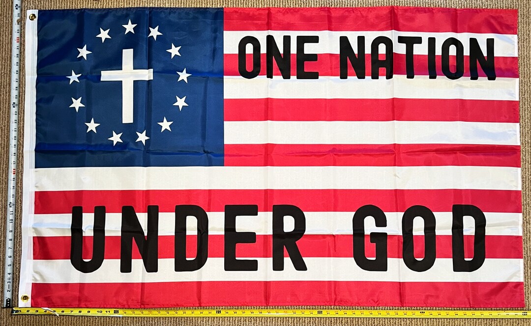 Jesus Flag FREE SHIPPING One Nation God Usa Freedom Cross Hope Love ...
