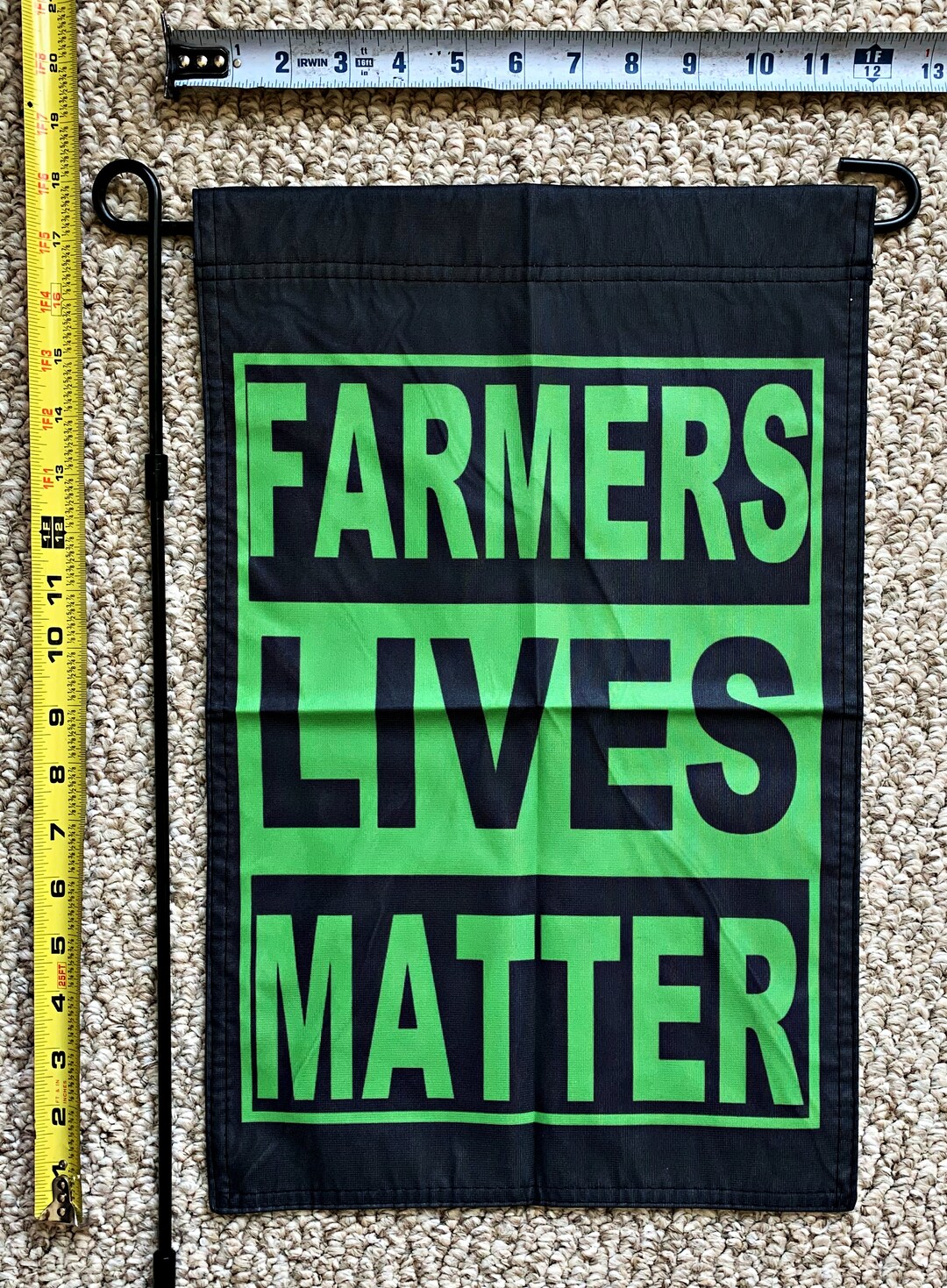 Farmers Garden Flag FREE SHIPPING Farmers Lives Matter Black - Etsy UK