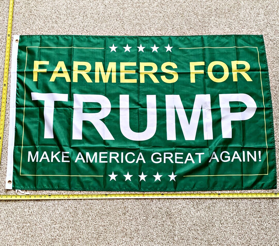 Donald Trump Flag FREE SHIPPING Farmers for Trump 2024 NEW Cop Law ...
