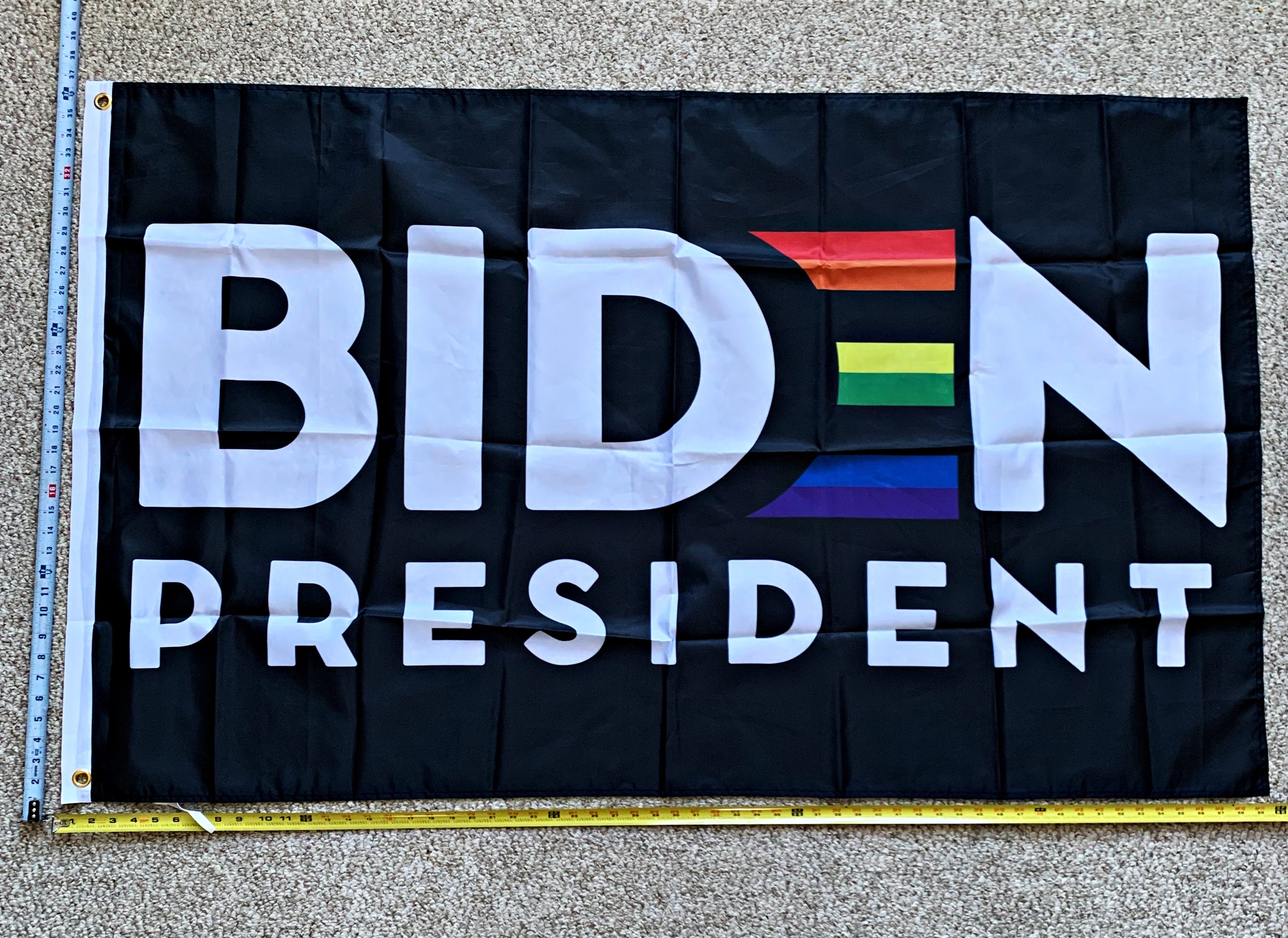 Joe Biden Flag FREE SHIPPING Biden Harris LGBT Rainbow E | Etsy